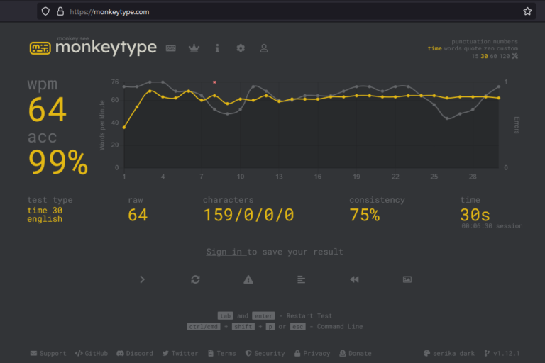 Monkey Type - The Clean and Adaptable Typing Test